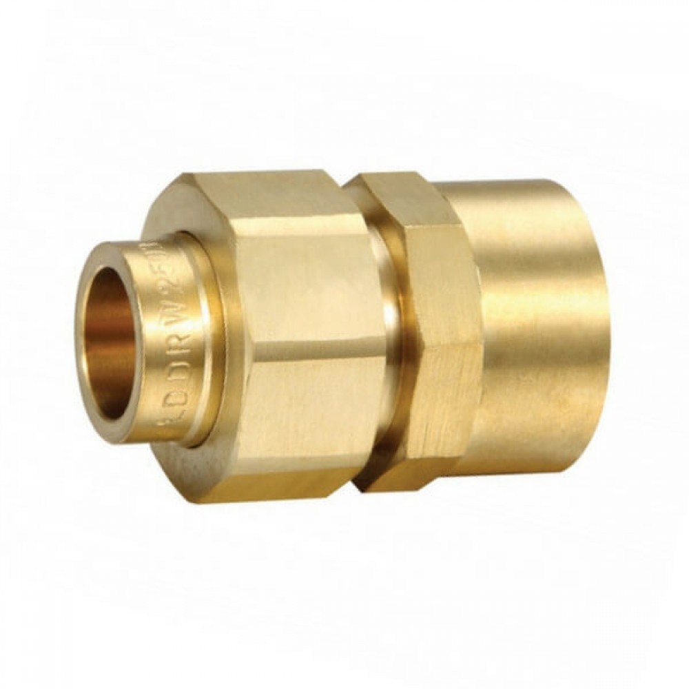15mm Female X 15C Capillary Brass Barrel Union BSP 1/2" W69F