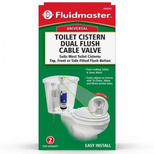 Fluidmaster 580AU02 Dual Flush Cistern Cable Universal Outlet Valve
