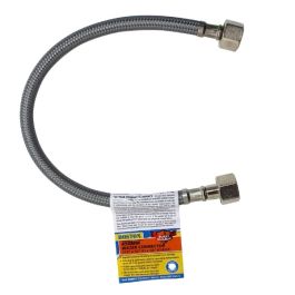 450mm Burst Guard Pex Flex Water Connector With Shut Off 15mm 1/2" BSP