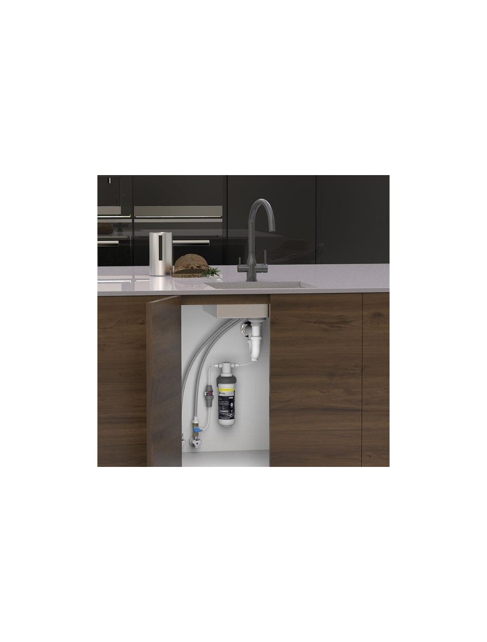 Puretec Z1-E10-GM Gunmetal Tripla Elite 3 Way Kitchen Mixer Tap & Water ...