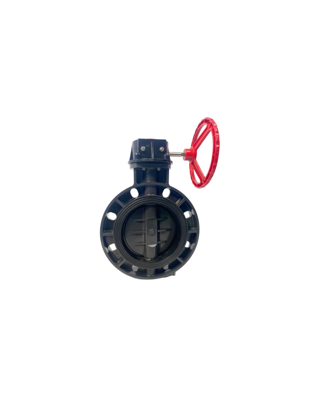 150mm 6" PVC Gear Driven Butterfly Valve Zinc Plated Shaft TBFVGD150